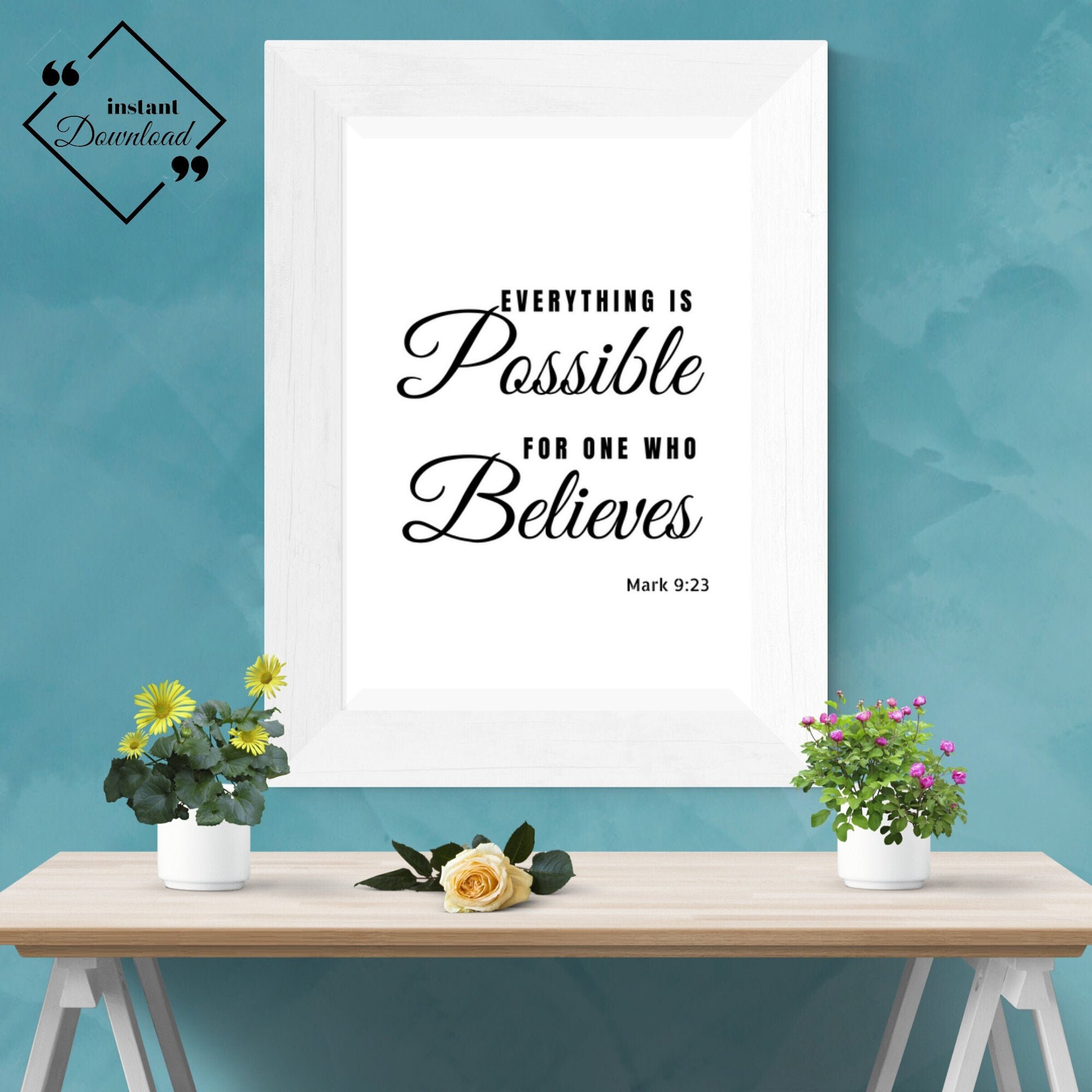 Beautiful Christian Inspirational Quote: Everything is Possible for One ...