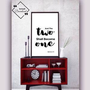 Bible Verses Printable | “and the Two Shall Become One” Ephesians 5:31 ...