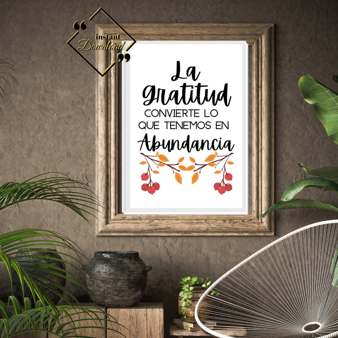 Gratitude Spanish Printable Art, Spanish Thanksgiving Print, Dia De ...