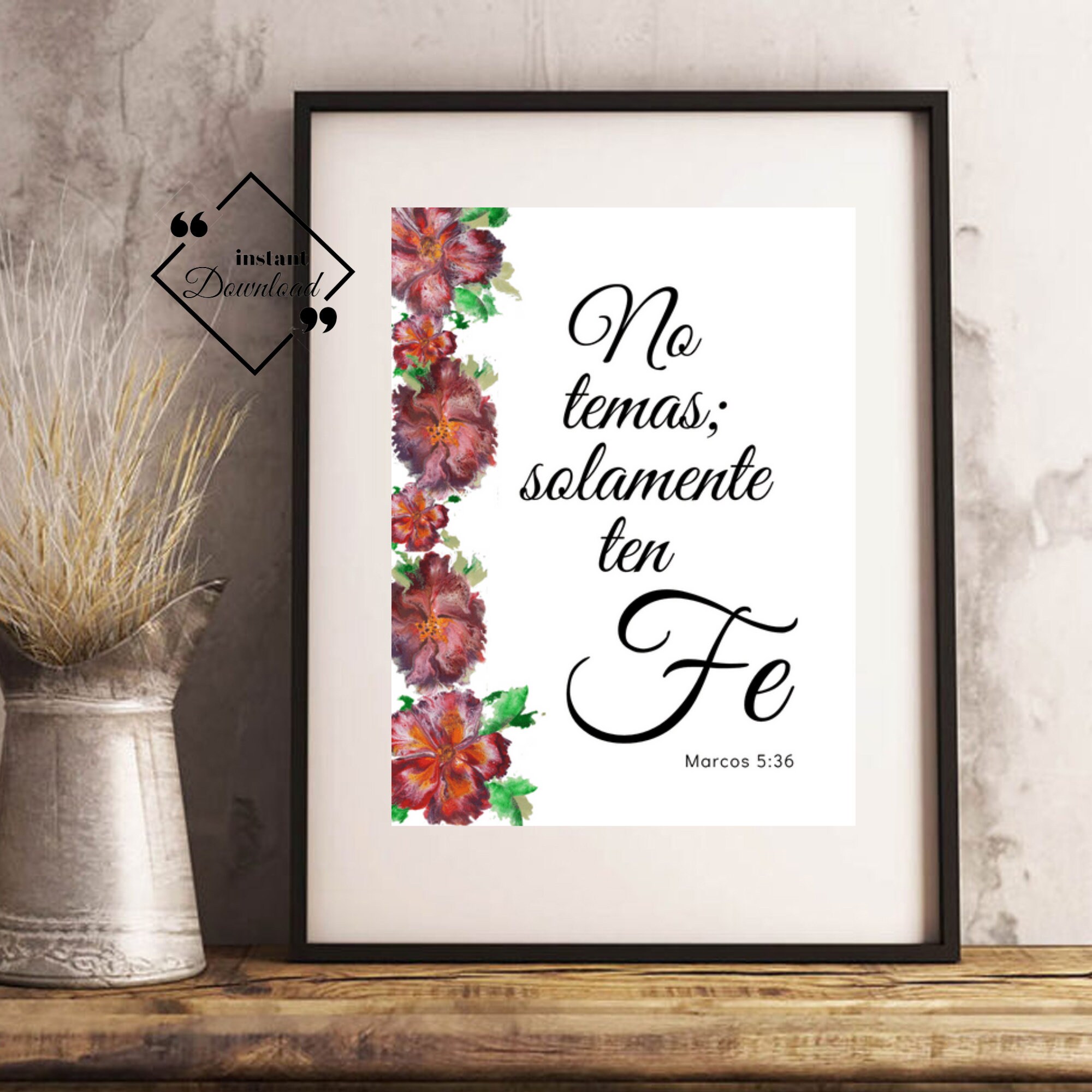 Spanischer Bibeldruck, Marcos 5-36, No temas solamente ten fe ...