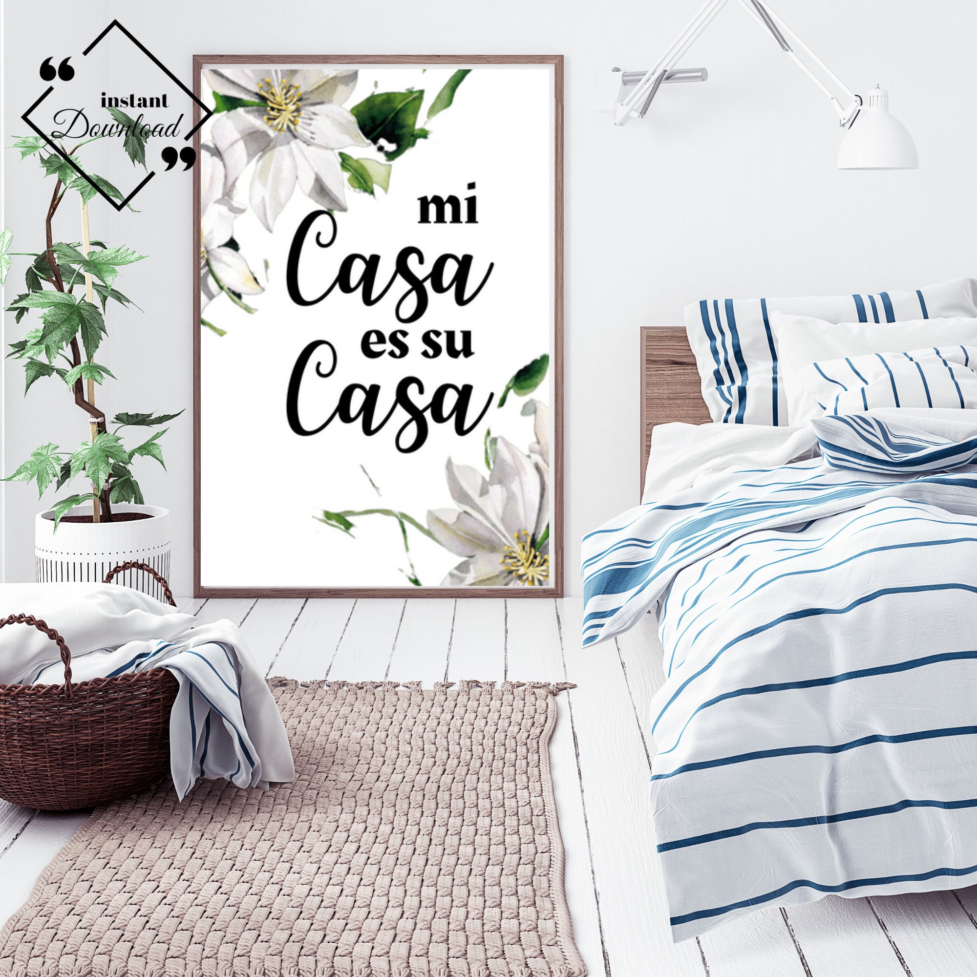 Home Décor Black white Quote Printable Set 2 Guest Room Decor Guest ...