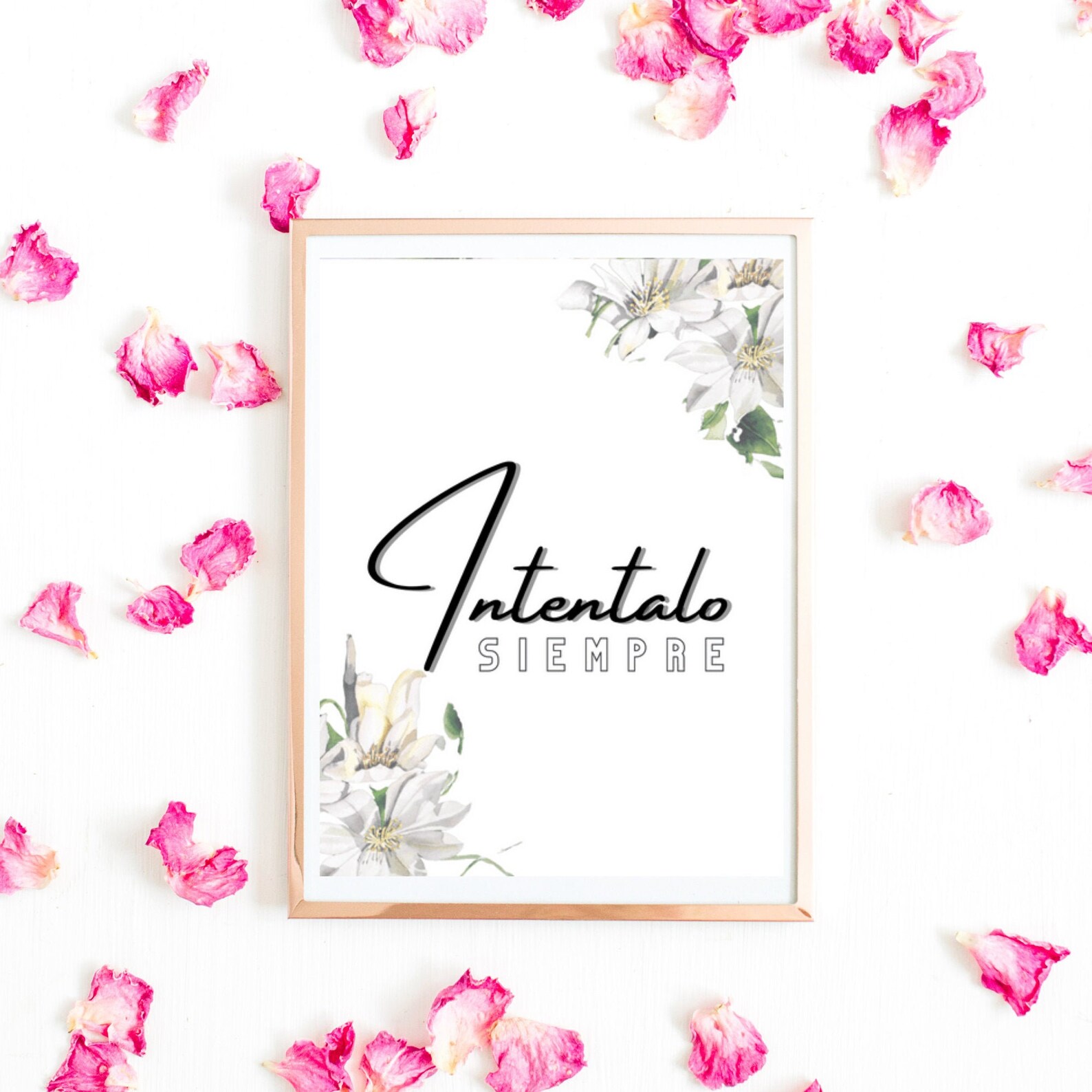 Spanish Inspirational Quote. Inténtalo Siempre Printable Wall - Etsy