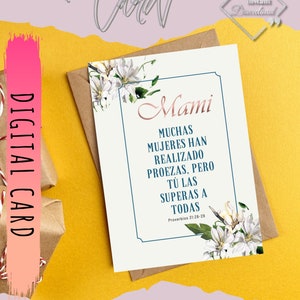 Mami Happy Mother's Day Card, Día De La Madre, With a Bible Verse for ...