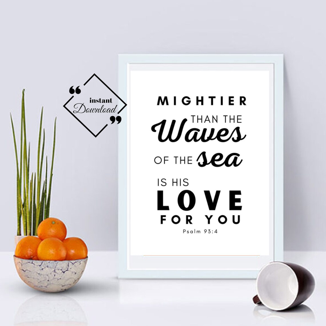 Bible Wall Hanging Mightier Than the Waves of the Sea is His - Etsy