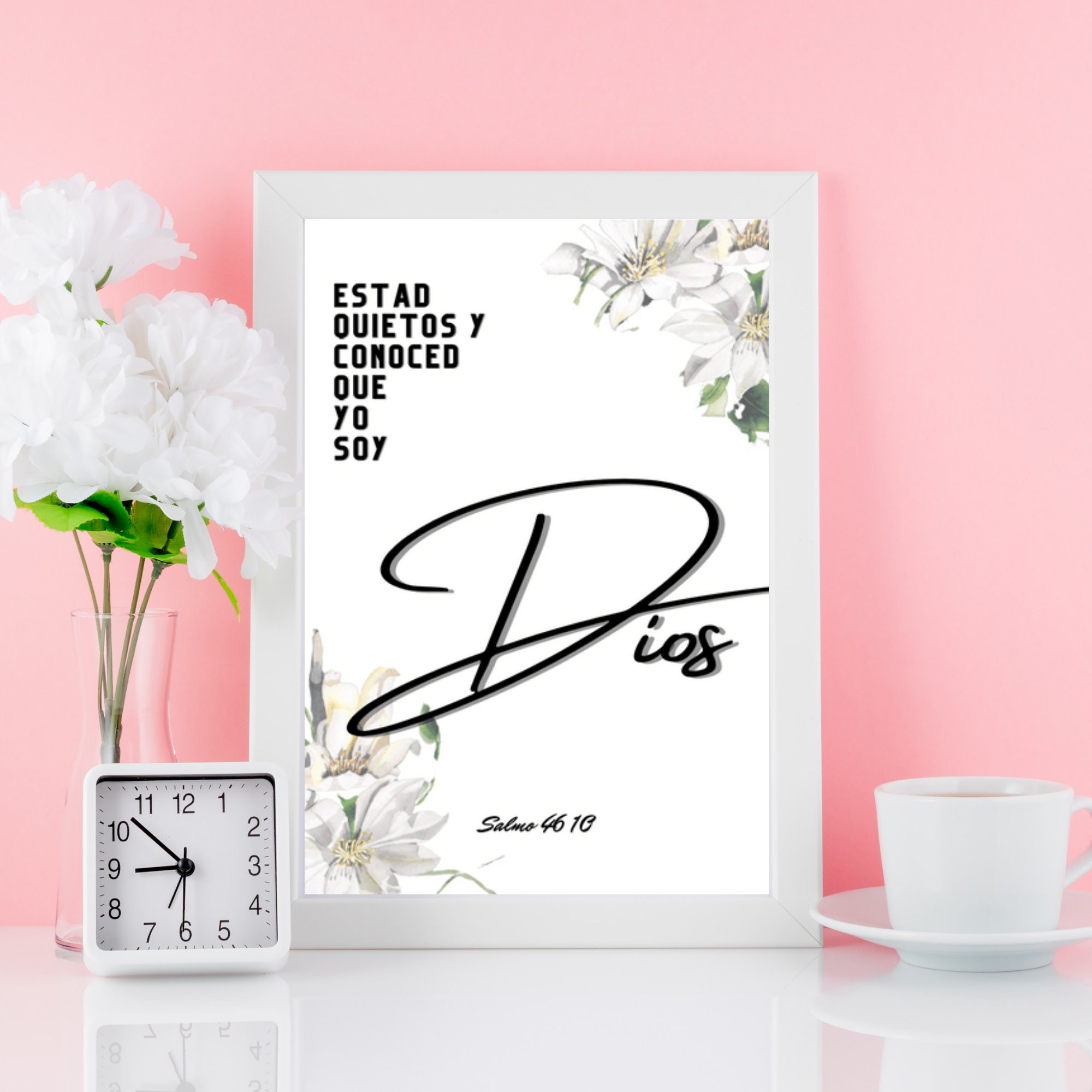 Spanish Bible Verse, Salmo 46 10, Estad Quietos Y Conoced Que Yo Soy ...