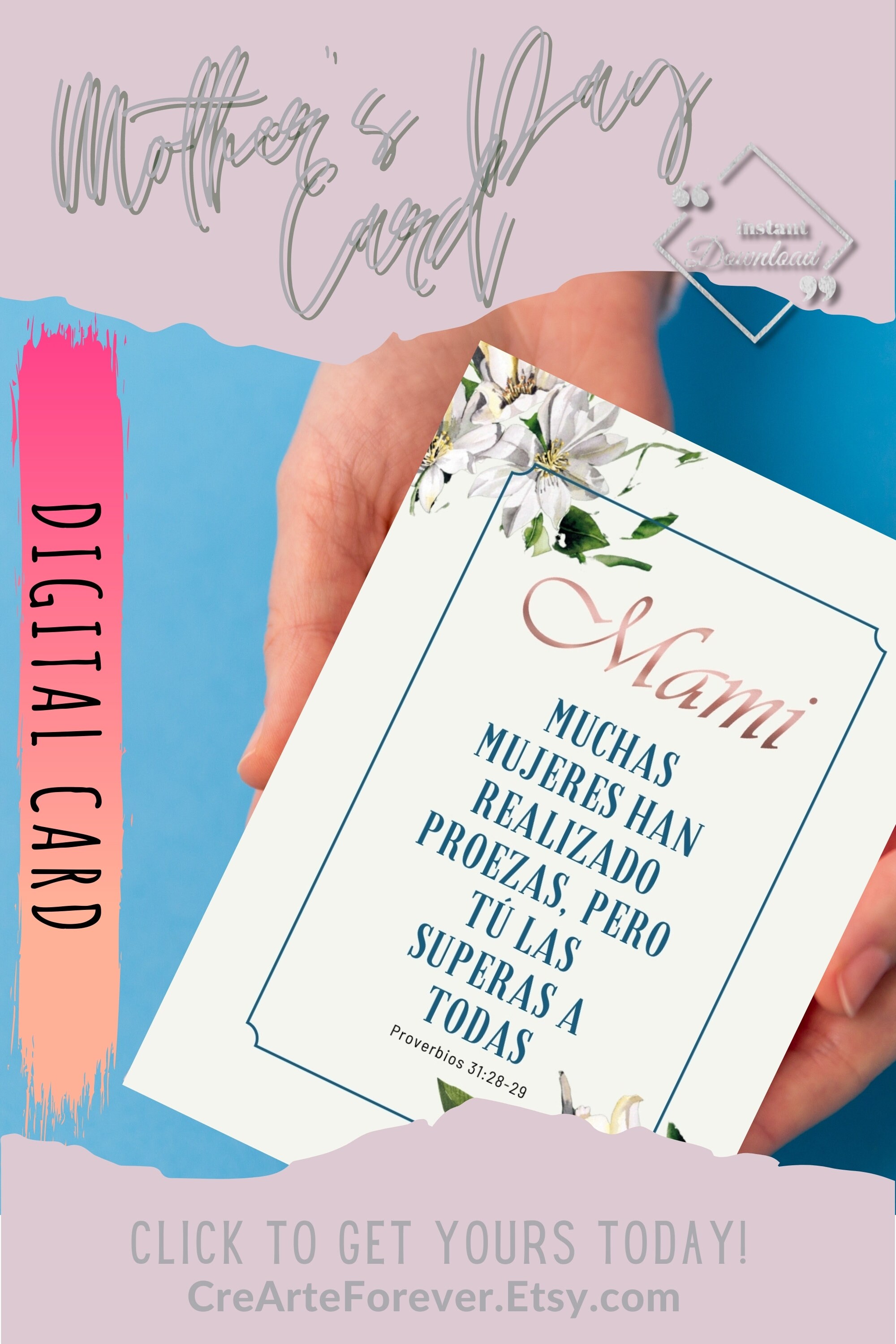 Mami Happy Mother's Day Card, Día De La Madre, With a Bible Verse for ...