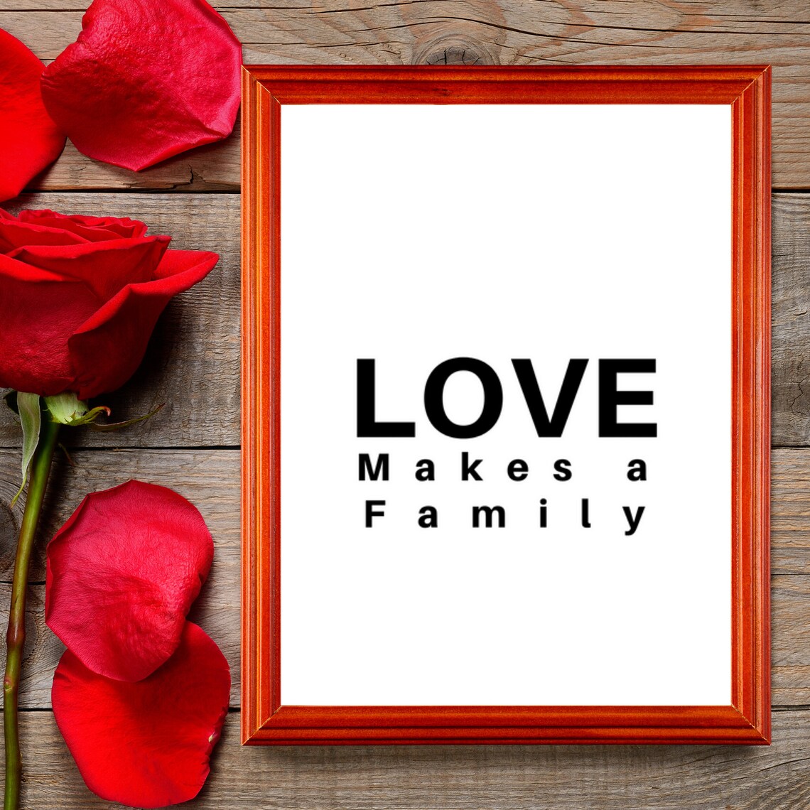Family Sign Printable, Love Makes A Family, Printable Art, Love Quote ...