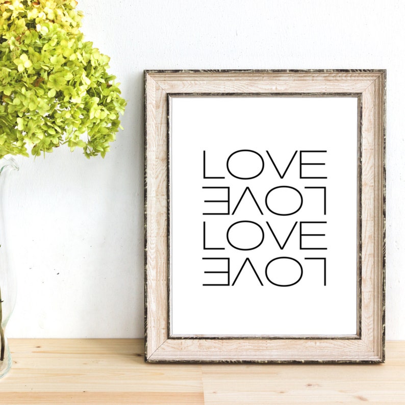 Love Wall Quote, Romantic Wall Art, Romantic Gift for Her, House ...