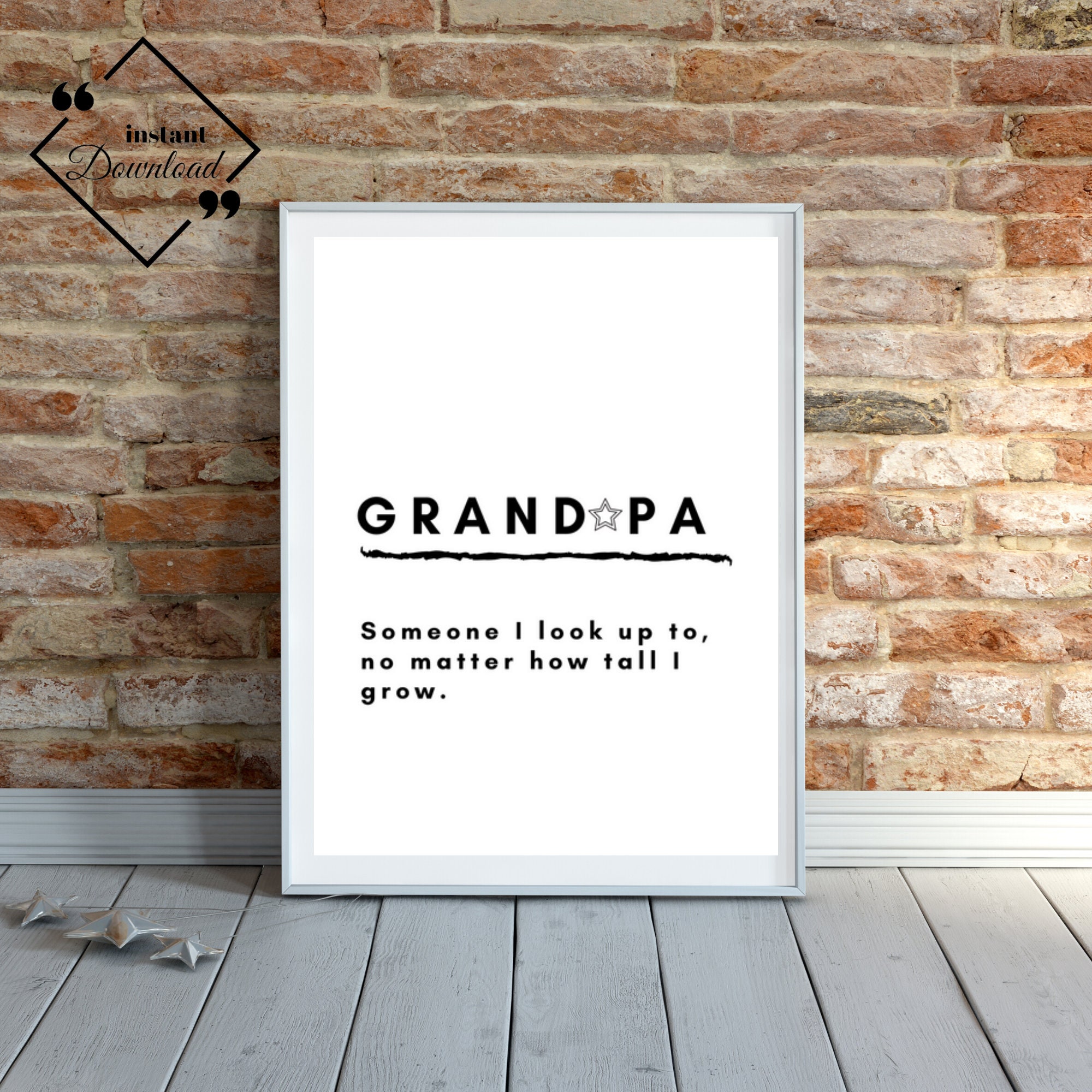 Grandpa Definition Print | Gift for Grandad | Granddad Gifts From Kids ...
