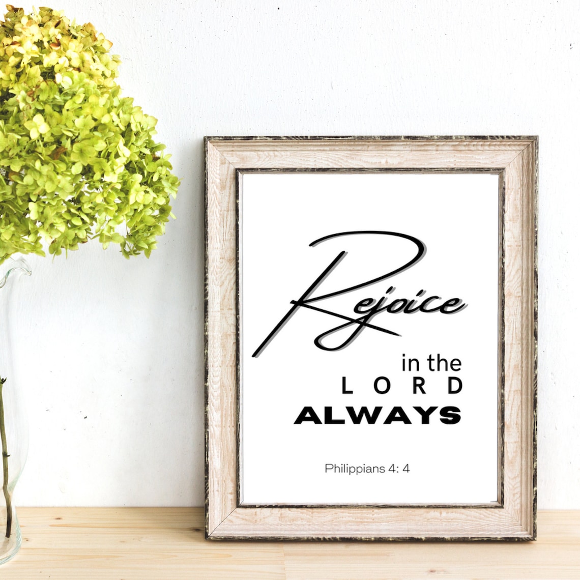 Religious Printable Wall Art Rejoice in the Lord Always - Etsy