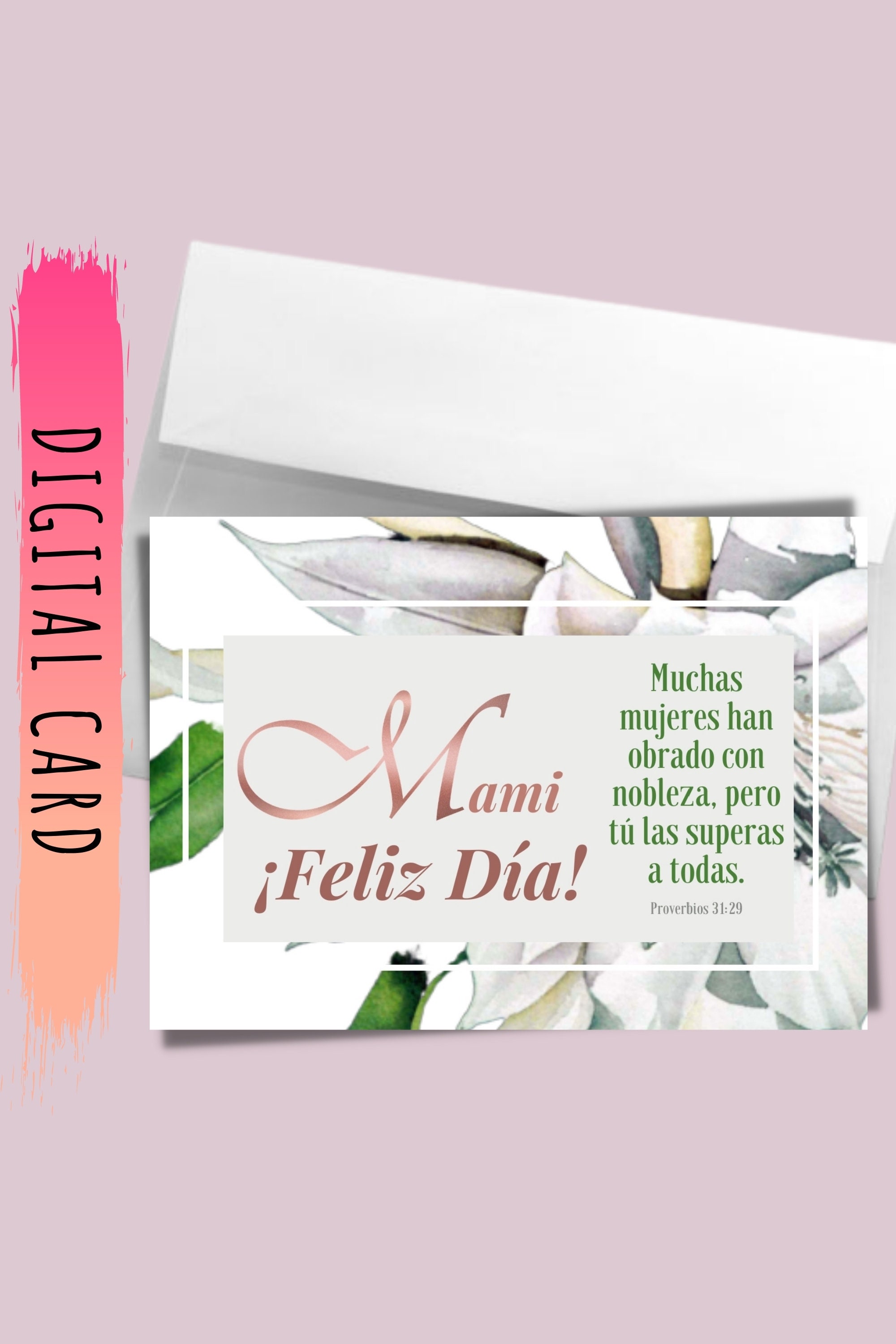 Printable Mami Card Mothers Day Spanish Bible Verse Cards for Mami ...