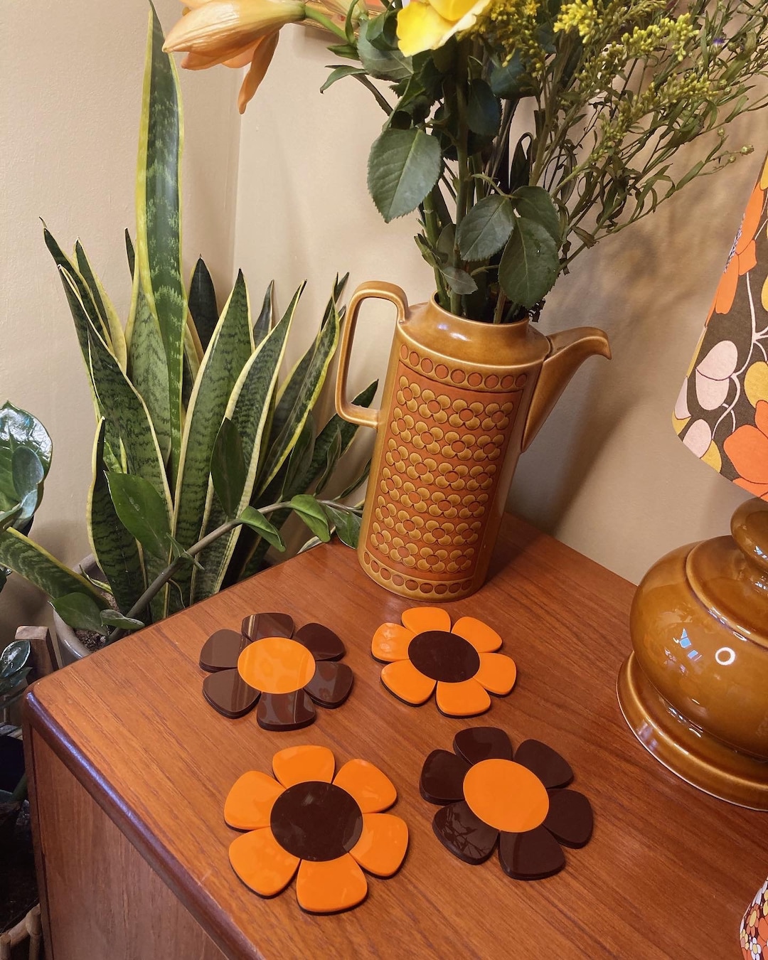 Marigold Coaster Set - Etsy