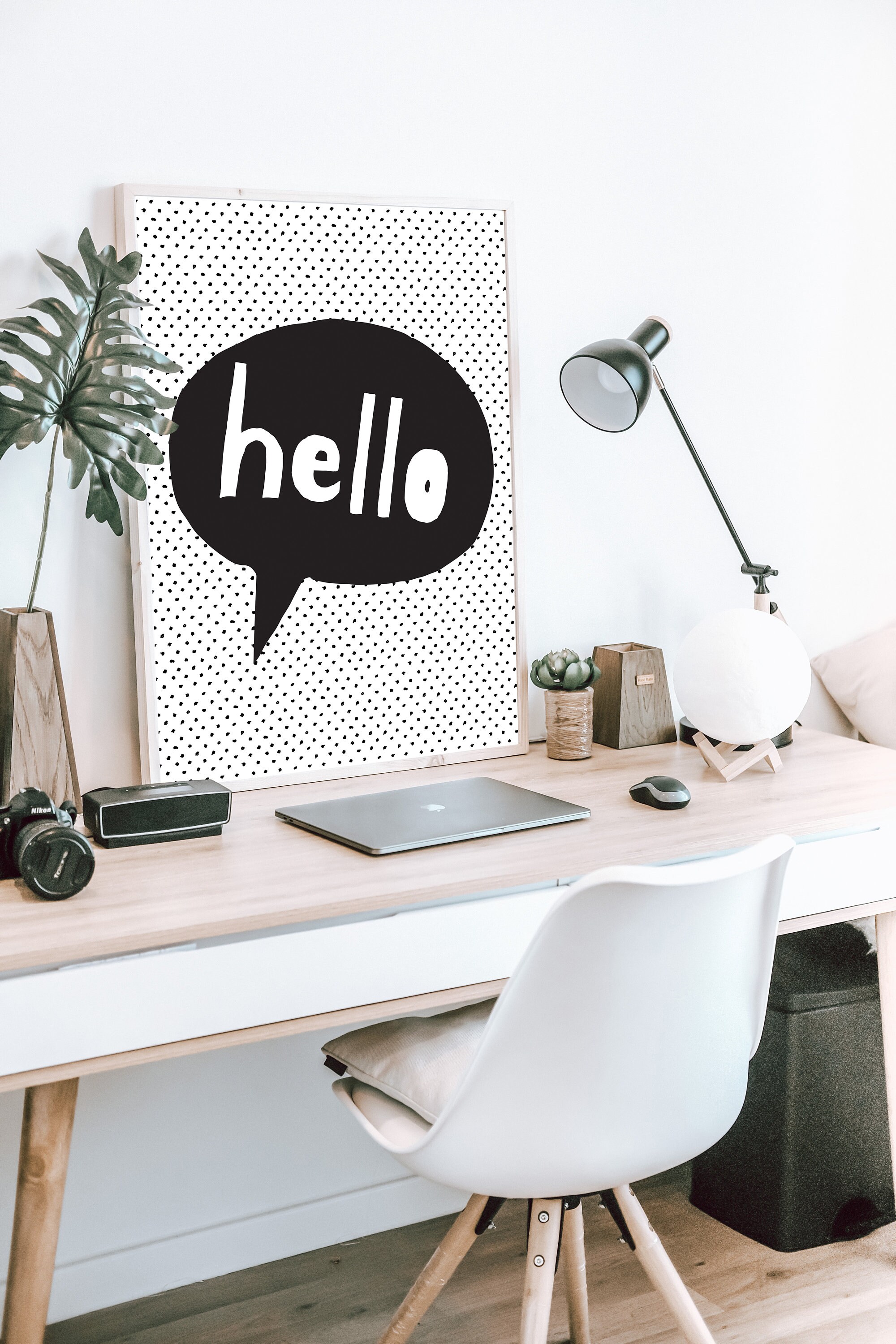 Hello Printable Art Motivational Quote Print Nursery Decor - Etsy