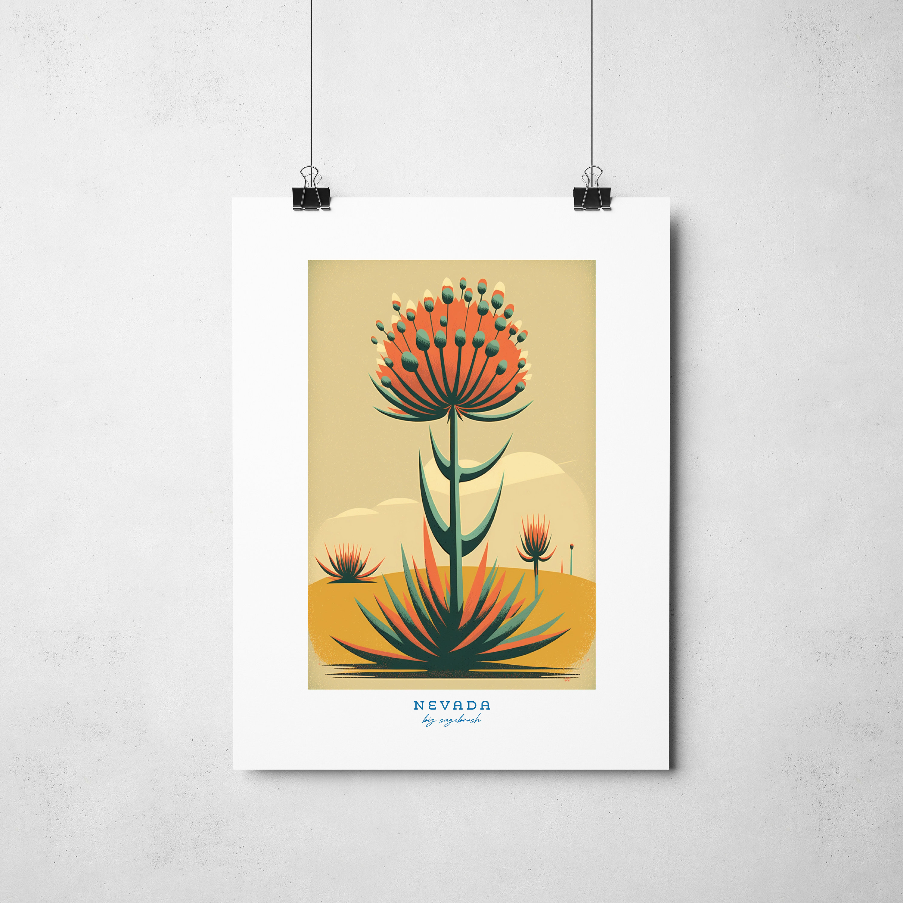 Nevada State Flower, Sagebrush Flower, Big Sagebrush Flower Vintage ...