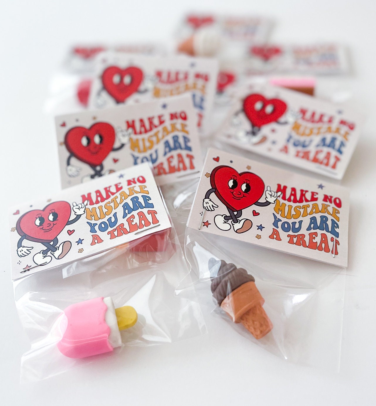 Valentine's Day Bag Topper, Eraser Valentine Card, Non Candy, Food ...