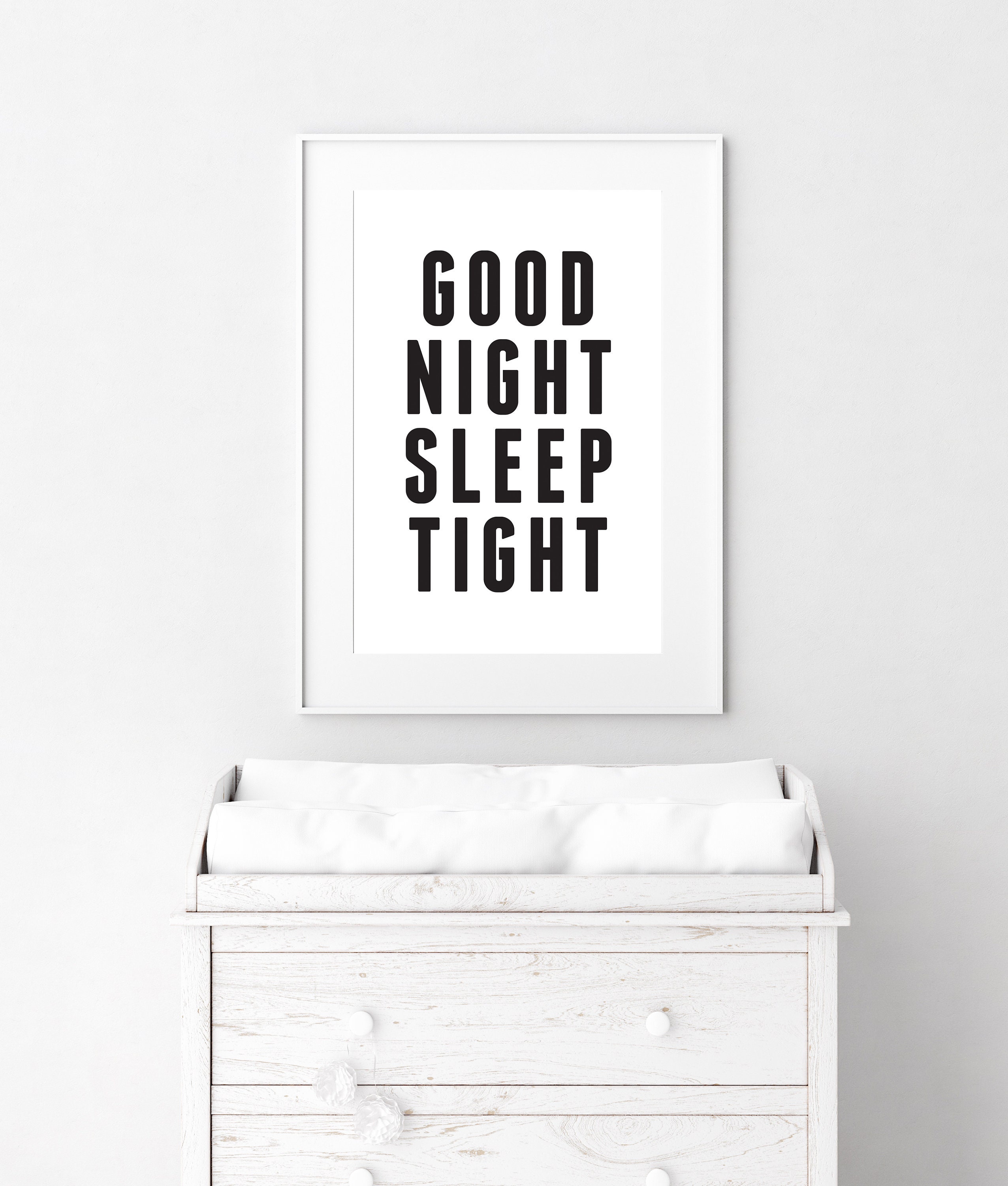 Good Night Sleep Tight Printable Art, Motivational Quote Print, Nursery ...