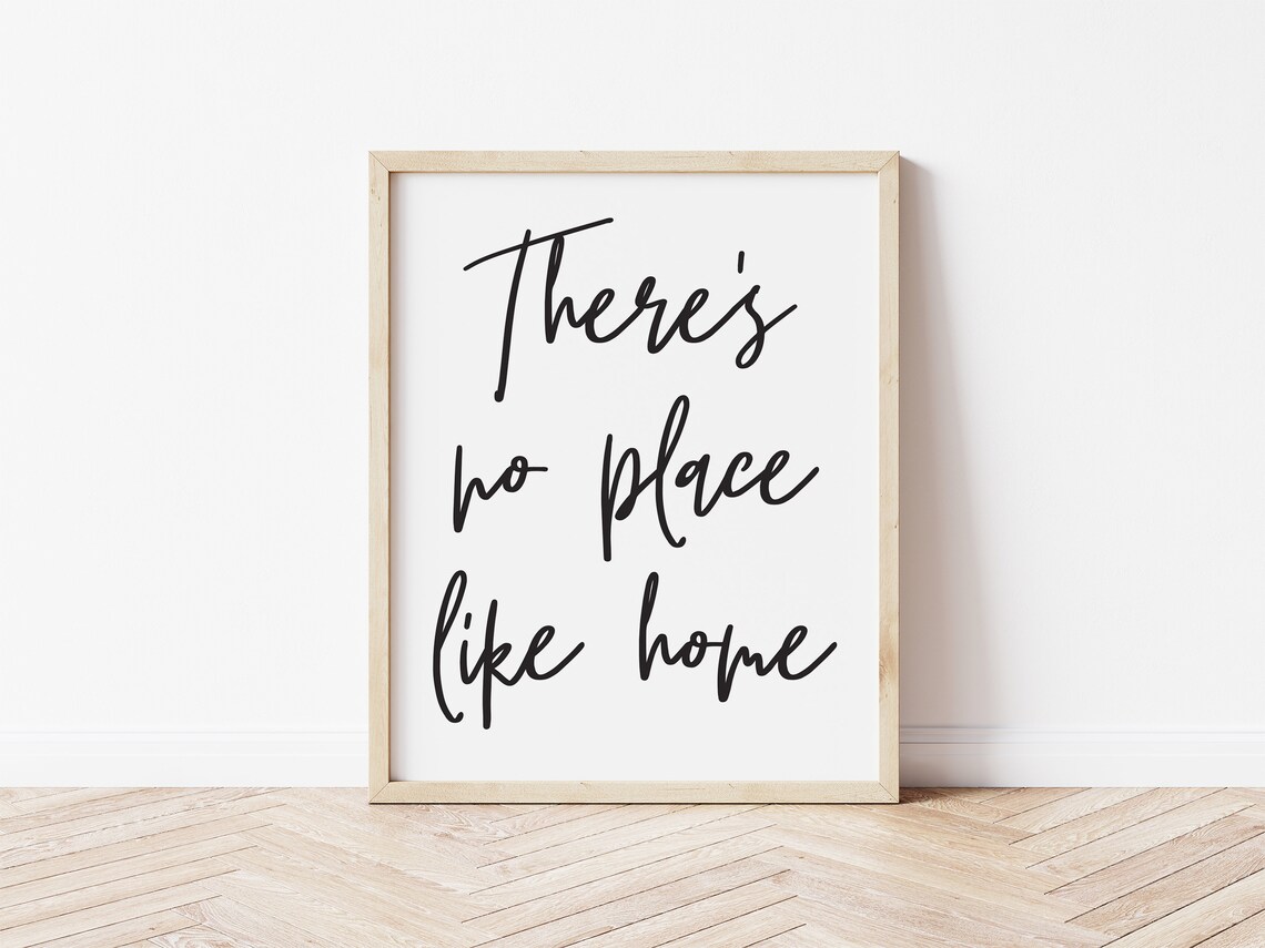 There's No Place Like Home Printable Art, Motivational Quote Print,home ...