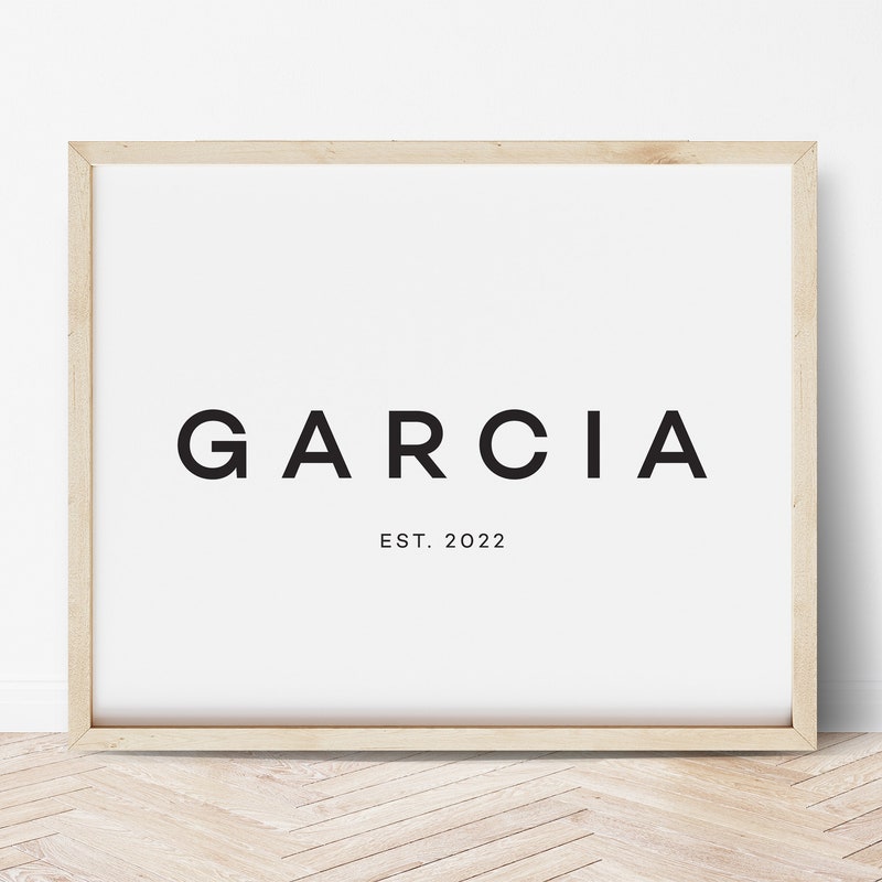 Family Name Sign 18x24 - Etsy