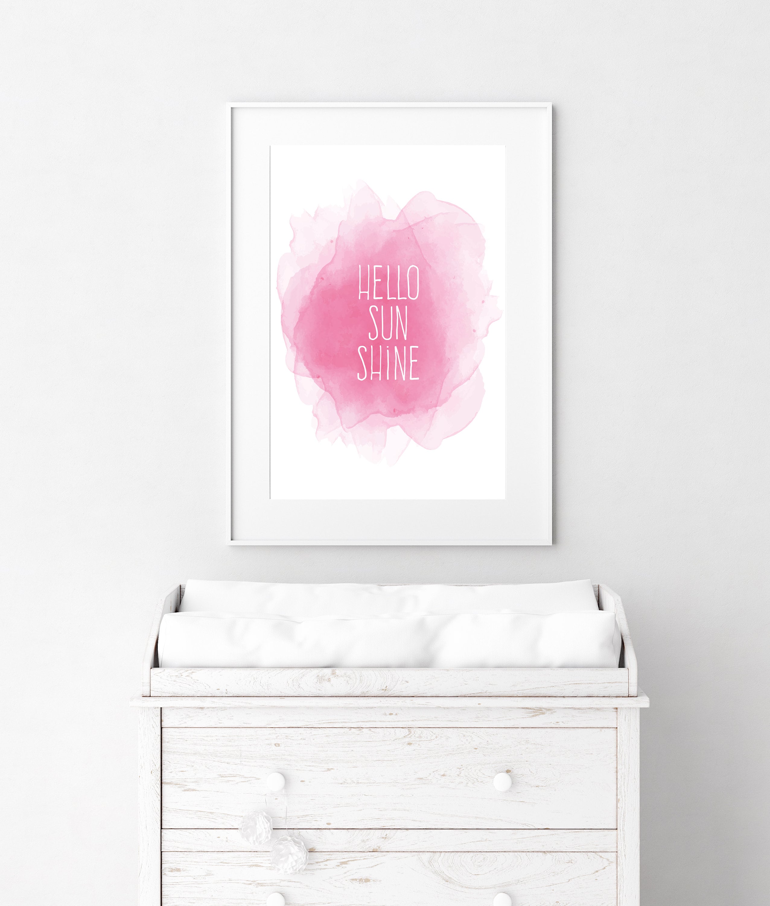 Hello Sunshine Printable Art, Motivational Quote Print, Nursery Decor ...