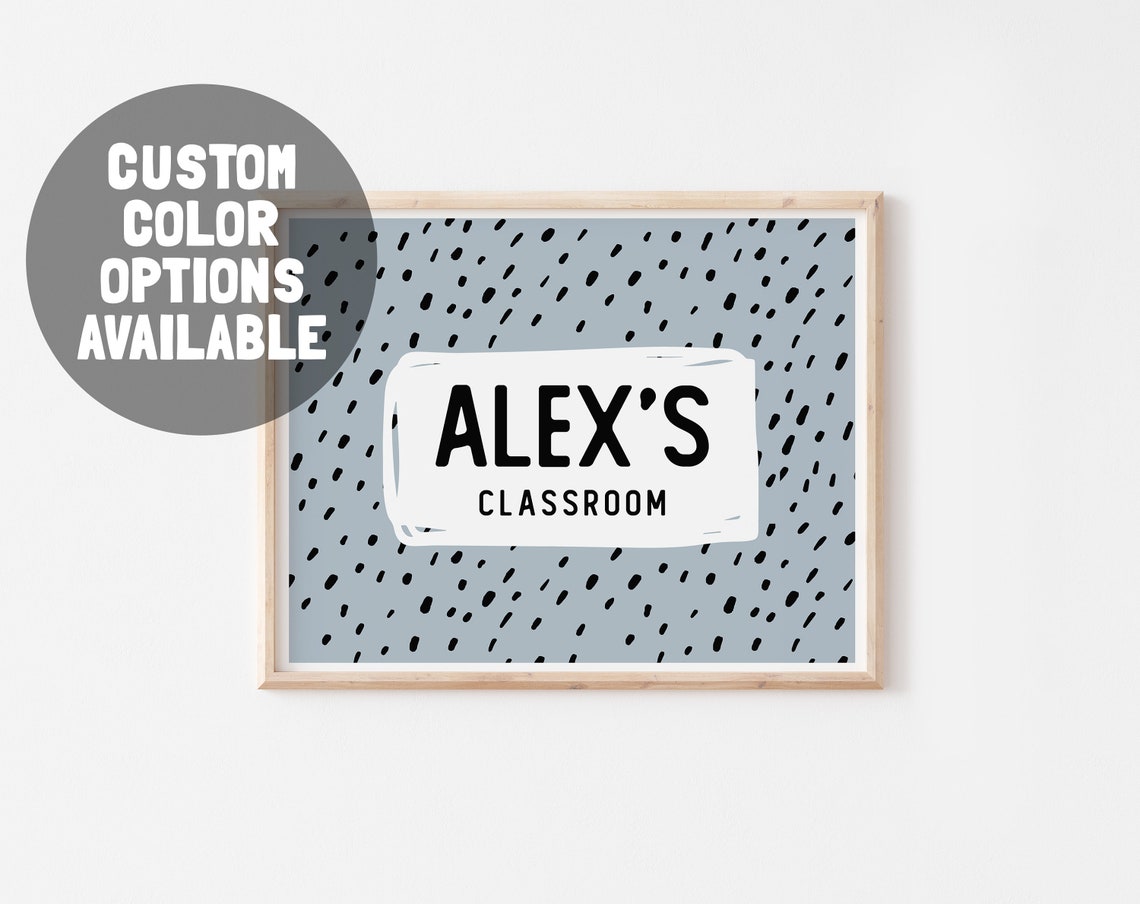 Personalized Home School Classroom Sign Graphic Personalized | Etsy