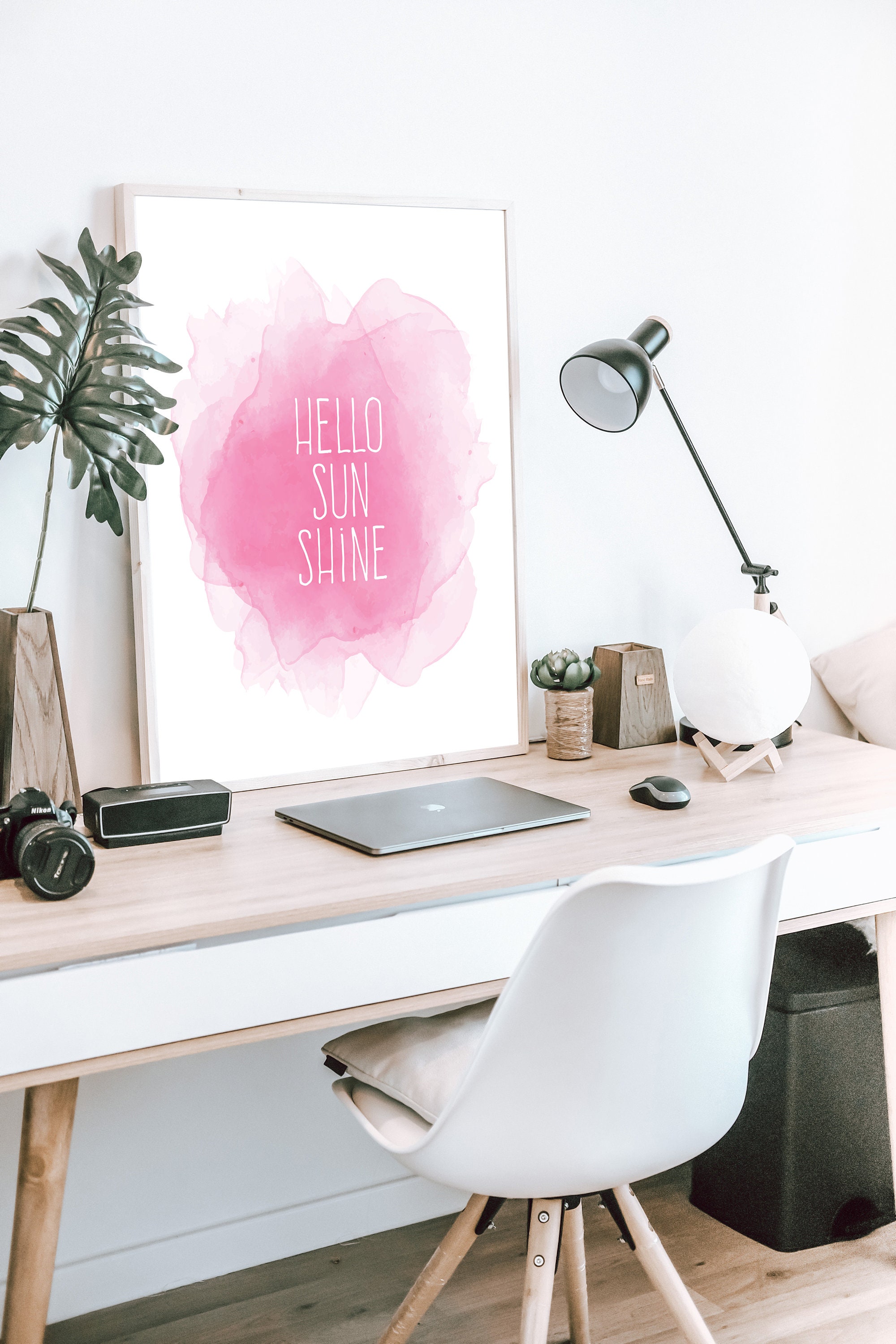 Hello Sunshine Printable Art, Motivational Quote Print, Nursery Decor ...