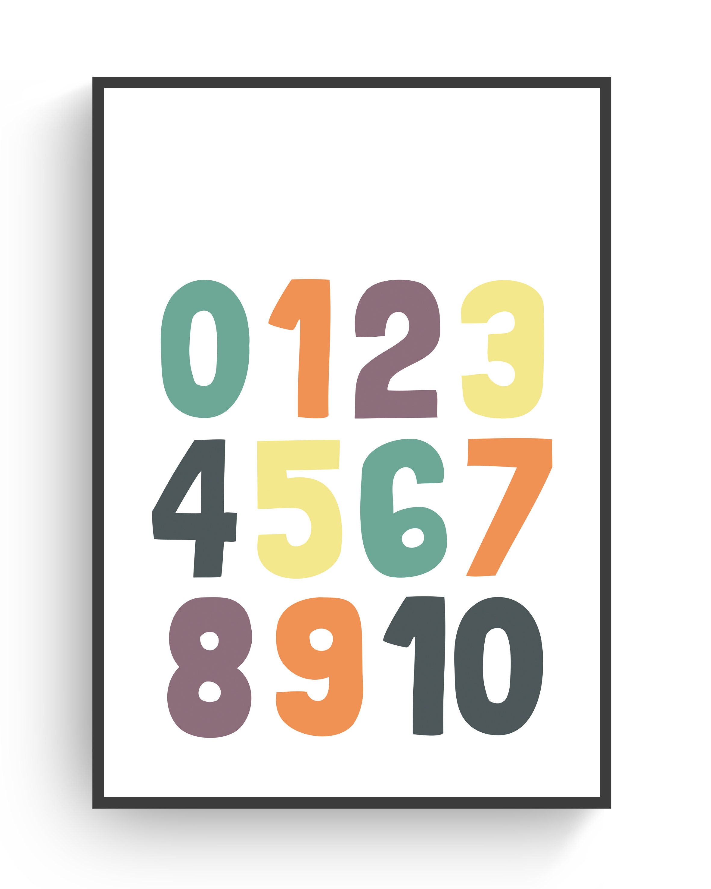 Alphabet Numbers Printable Art set of 2, Nursery Decor, Kids Room Decor ...