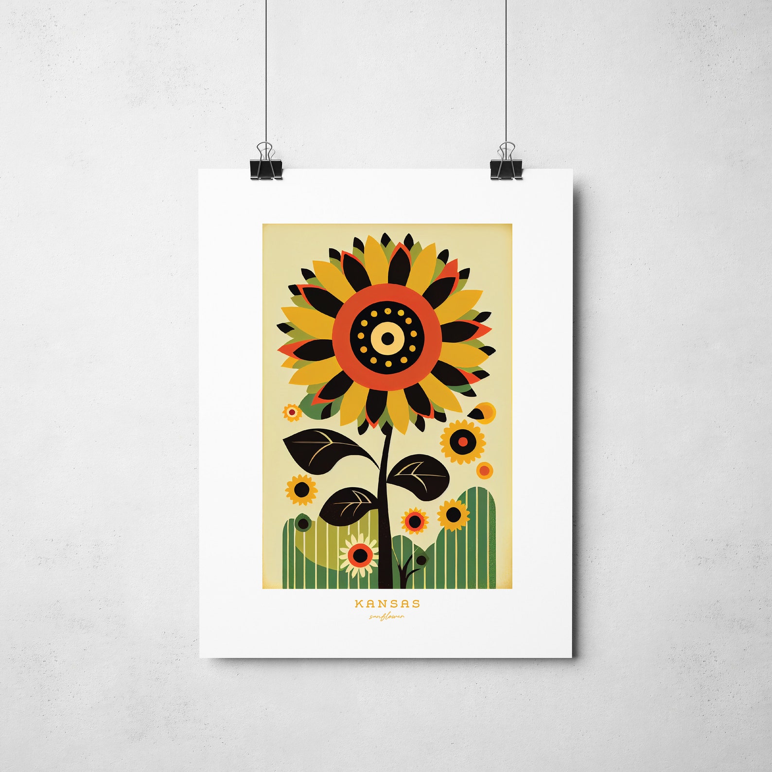 Kansas State Flower, Wild Sunflower, Kansas Sunflower Vintage Digital ...