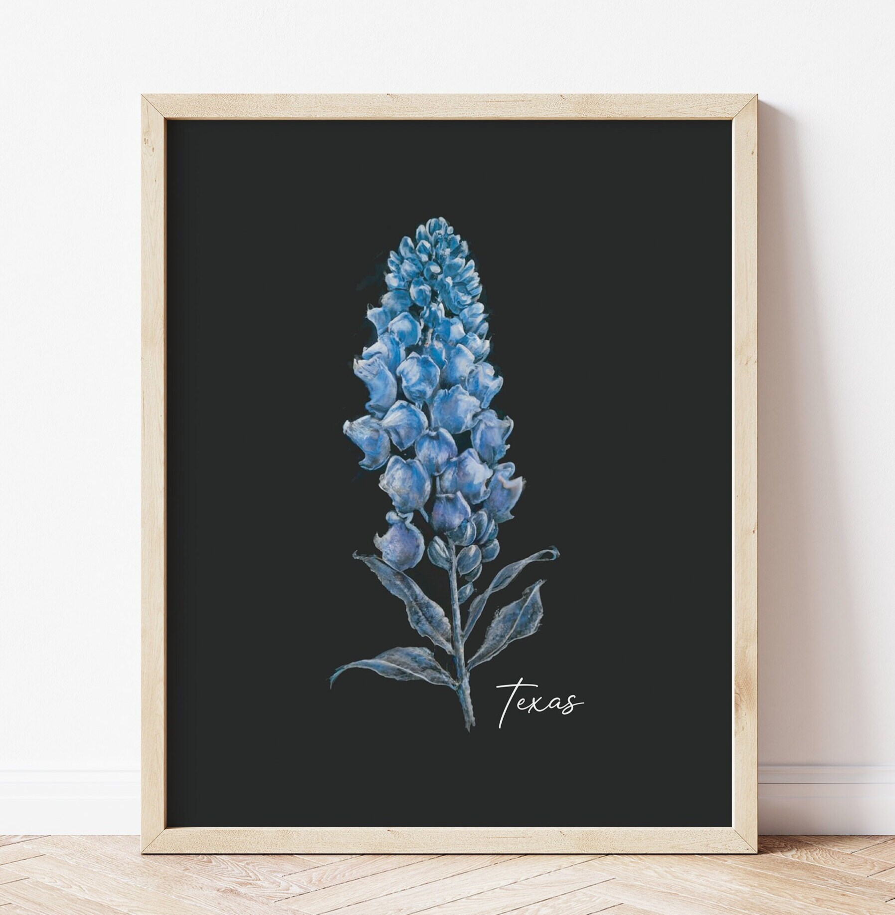 Texas State Flower, Bluebonnet Flower, Scratchboard Itching Style ...