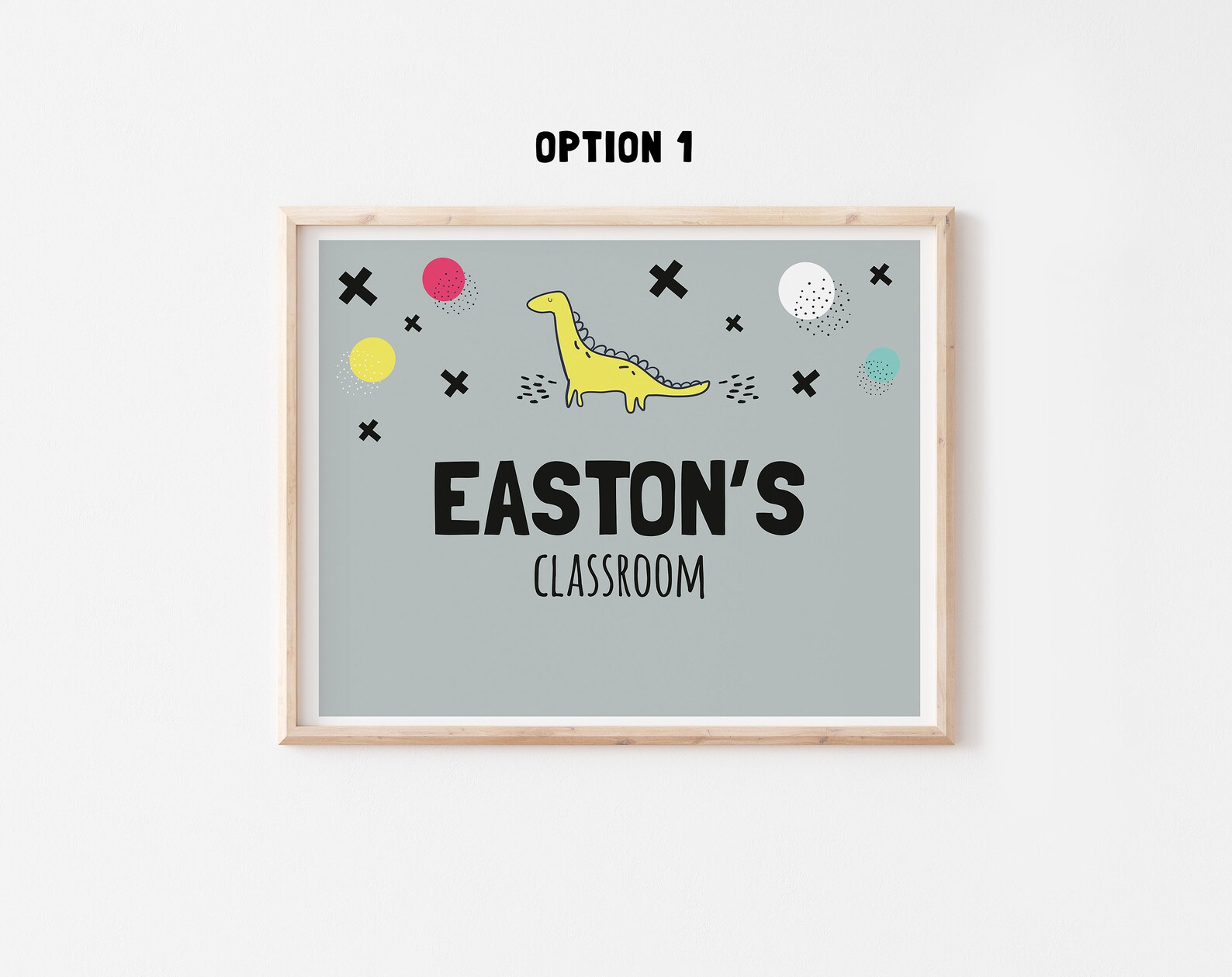 Personalized Home School Classroom sign Dinosaur | Etsy