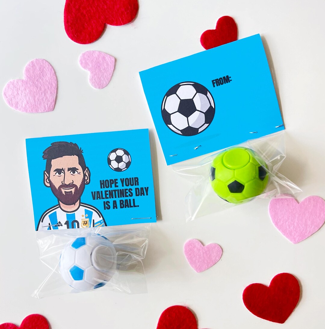 Messi Valentine's Day Bag Topper, Soccer Toy Valentine, Lionel Messi ...