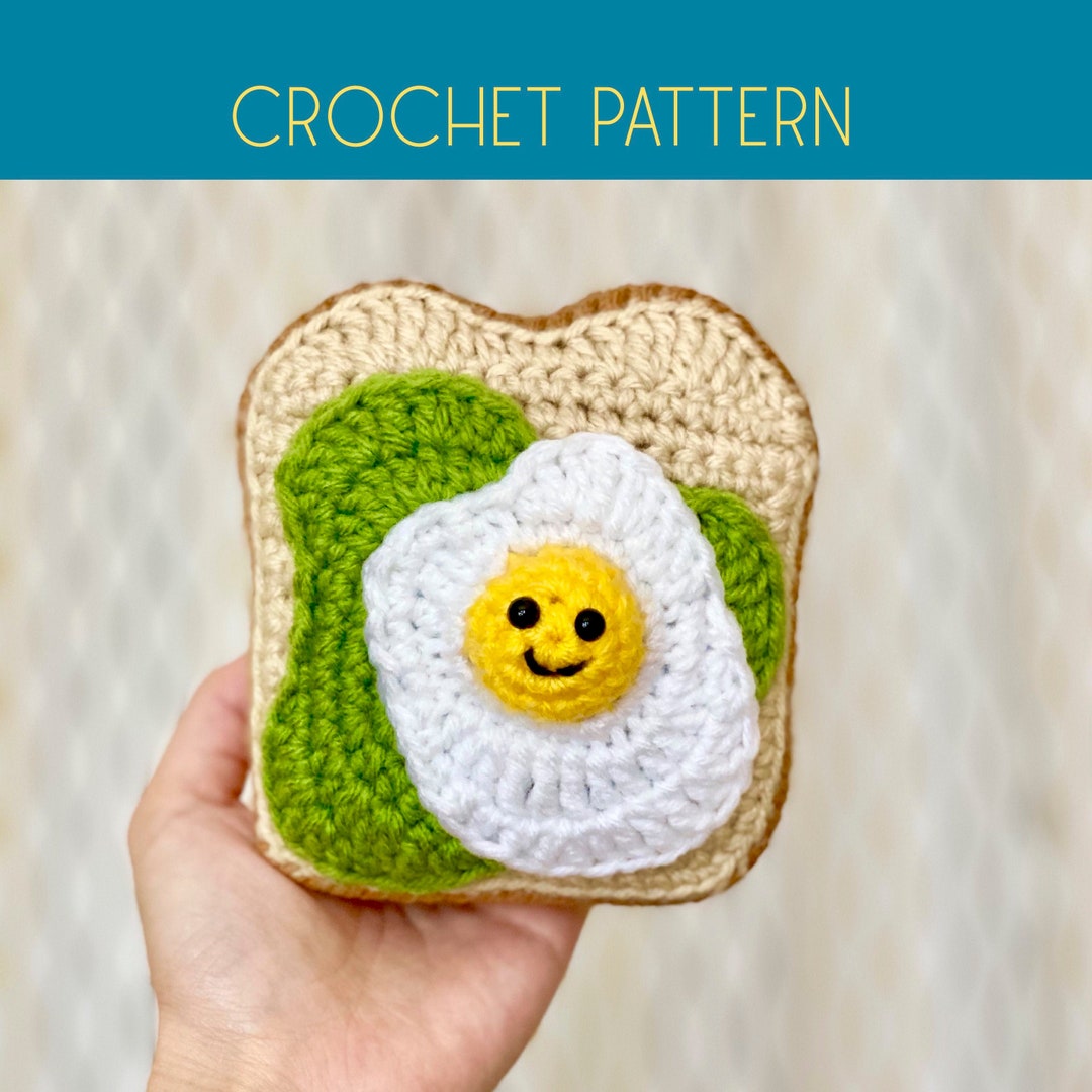 Avocado and Egg Toast - Crochet Pattern - Etsy
