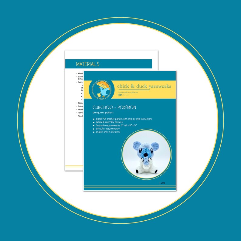 Cubchoo Pokemon Crochet Pattern - Etsy