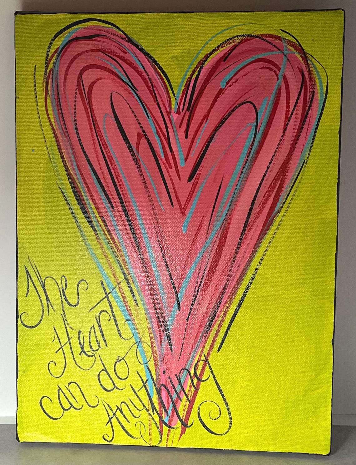 Original Acrylic Painting, “the Heart Can Do Anything” - Etsy
