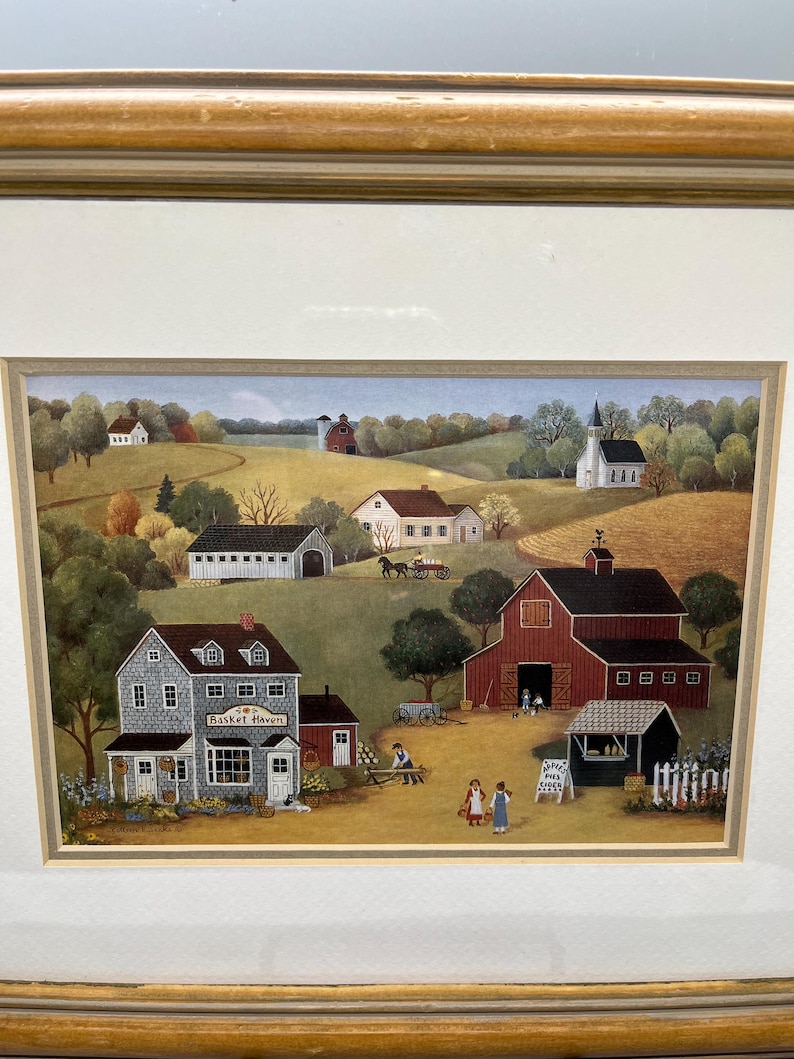 Folk Art Print by Colleen Eubanks, Vintage - Etsy