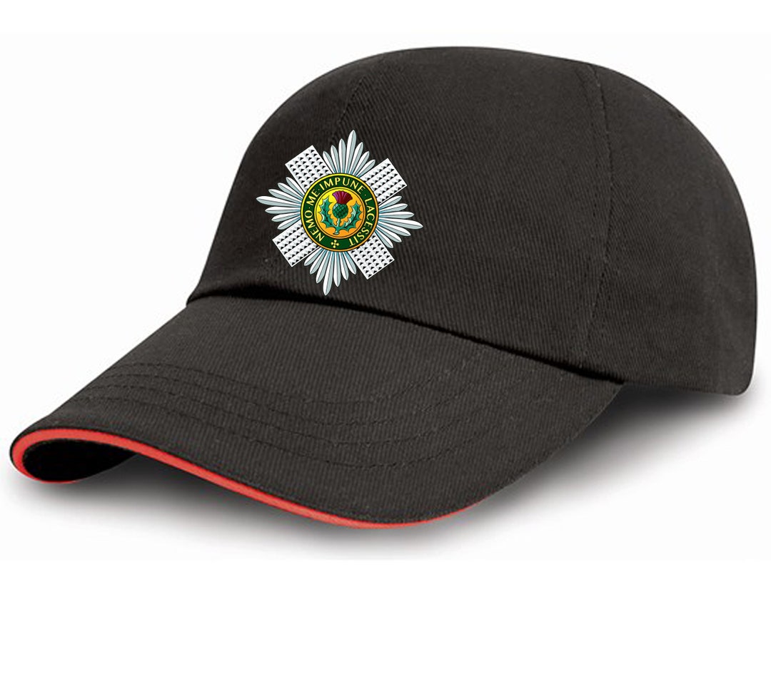Scots Guards Cap Badge on a Black Baseball Cap, Hand Printed - Etsy