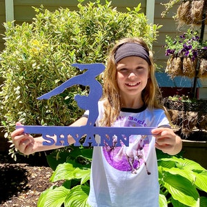 Gymnastics Name Sign, Kids Room, Personalized, Gymnastics, Sports Decor ...