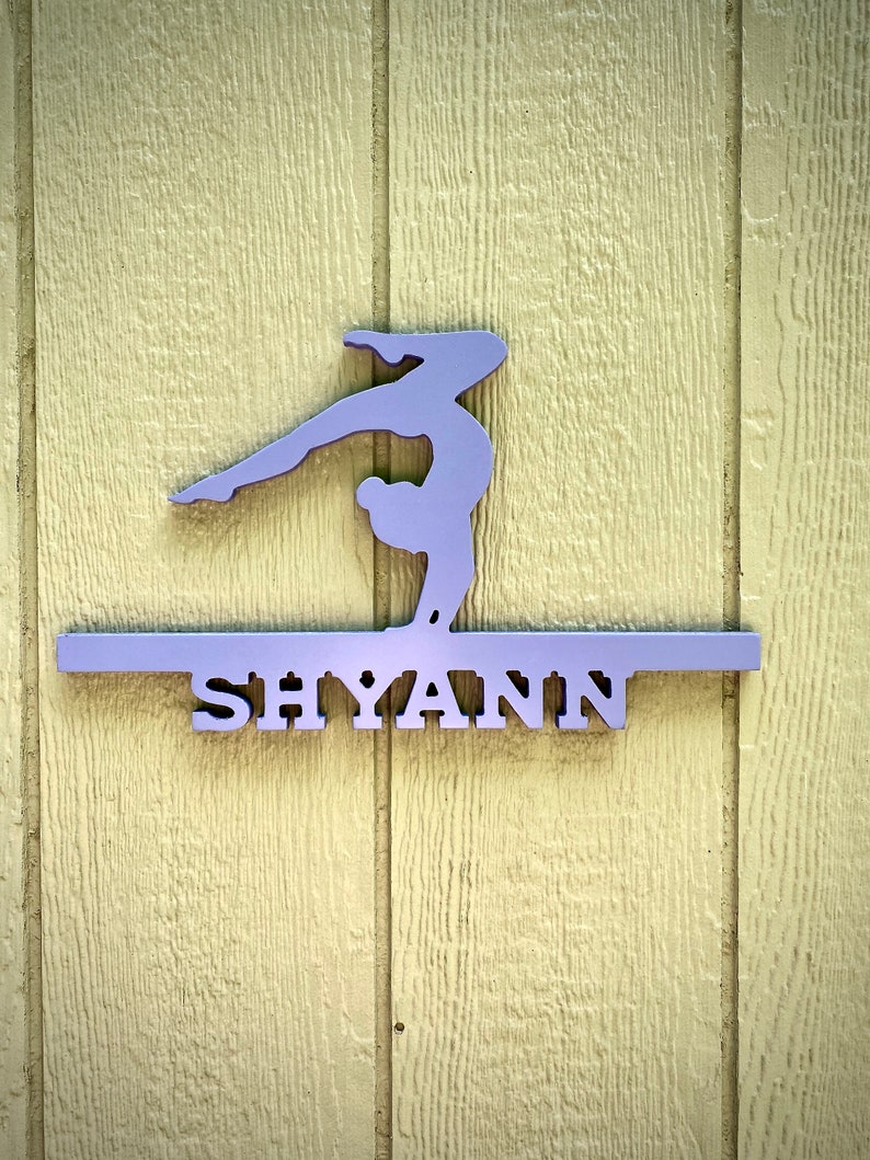 Gymnastics Name Sign Kids Room Personalized Gymnastics - Etsy