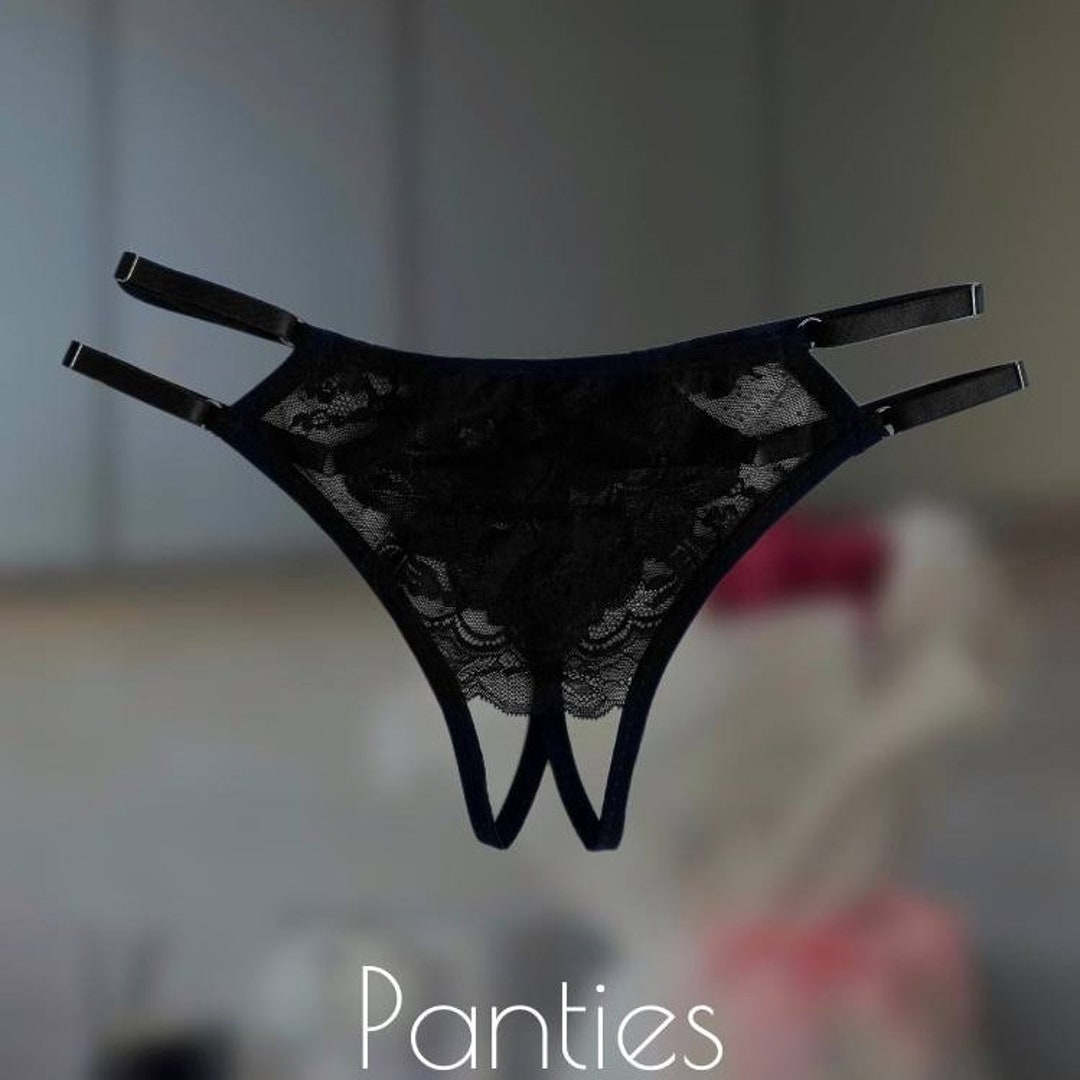 Sexy Open Access Panties Naughty Lingerie See Thru Open Gusset