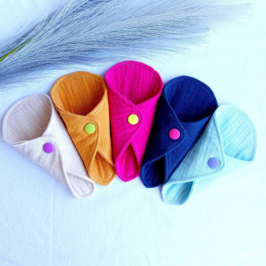 Organic Cotton Reusable Thong Liners | 6" Soft Cloth Pads, Waterproof ...