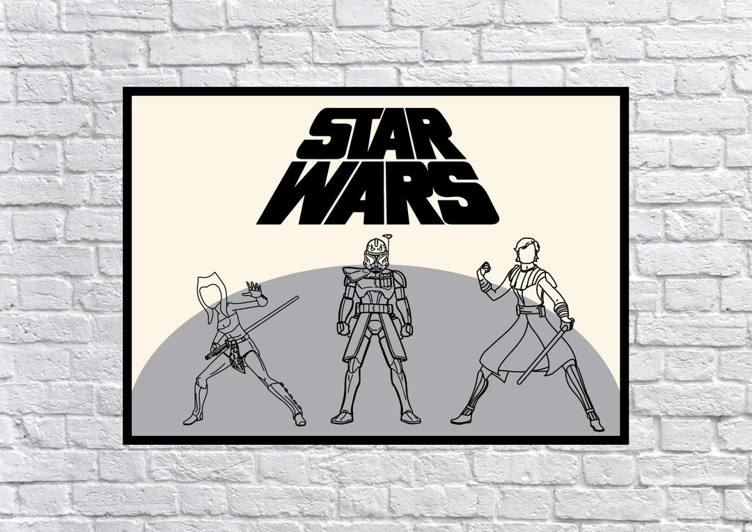 Boho Aesthetic Star Wars the Clone Wars Print - Etsy