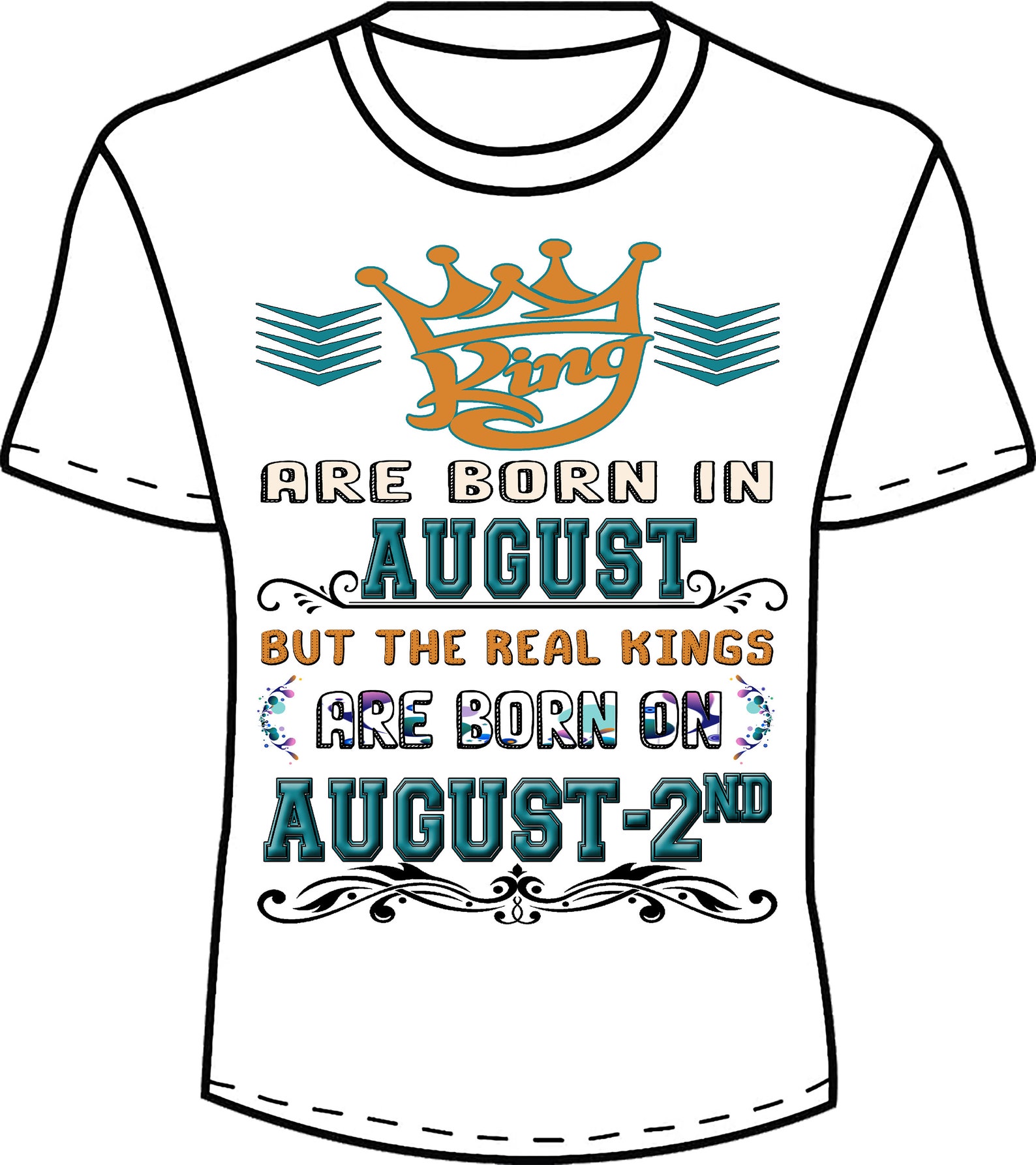 August Birthday Gift Kings Are Born in August August - Etsy