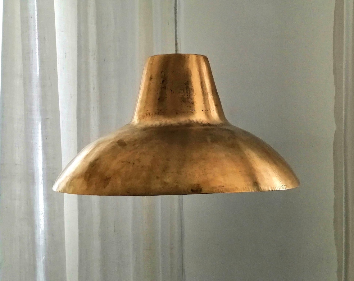 Big Brass Pendant Lamp Gold Pendant Lamp Gold Hanging Lamp | Etsy