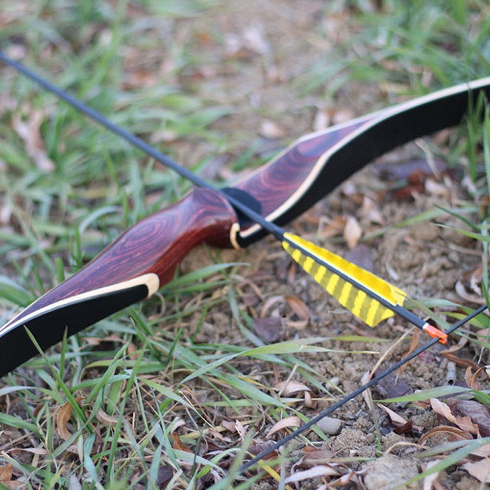 56 15-40lbs Traditional Wooden Archery Bow Hunting - Etsy