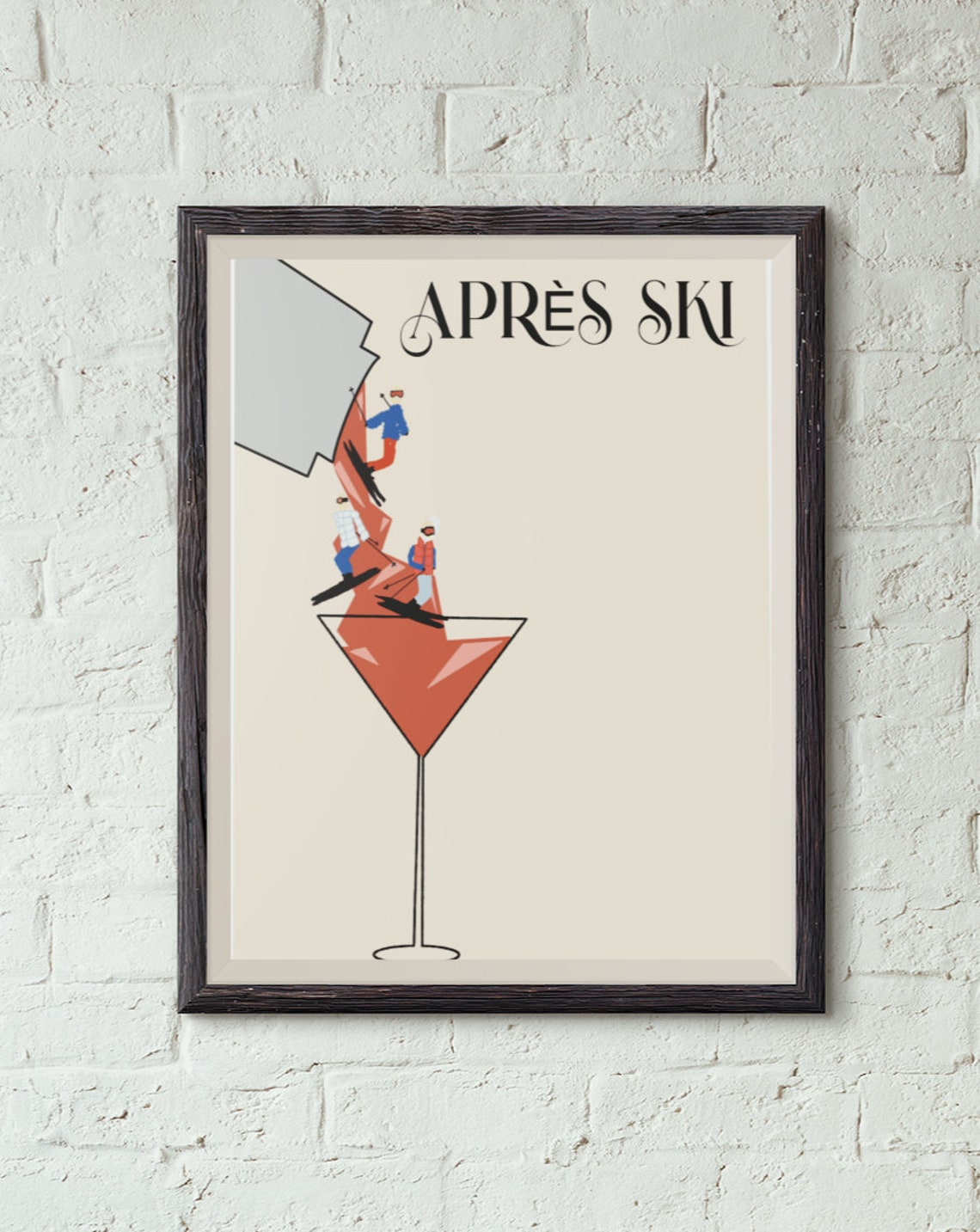 Digital Art Print Aprés Ski Wall Art Apres Skiing Wall Art - Etsy