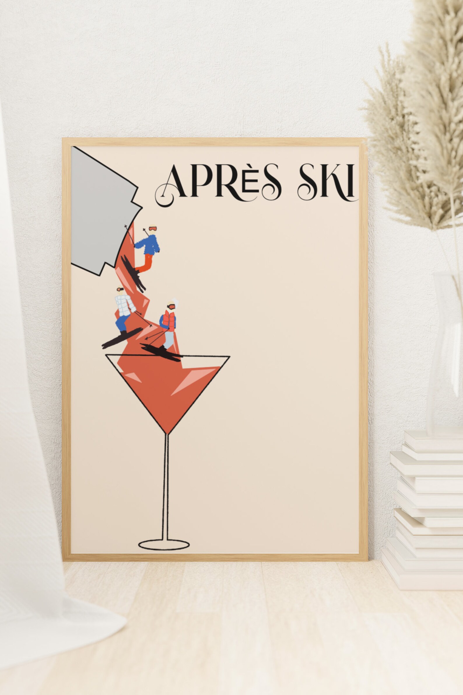 Digital Art Print Aprés Ski Wall Art Apres Skiing Wall Art - Etsy