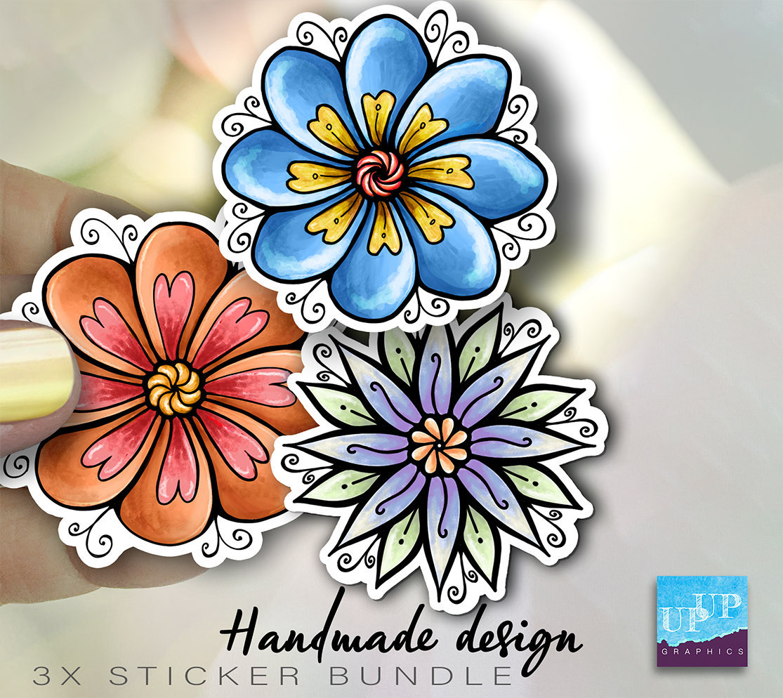 Paquete de pegatinas de flores / paquete de pegatinas florales - Etsy ...