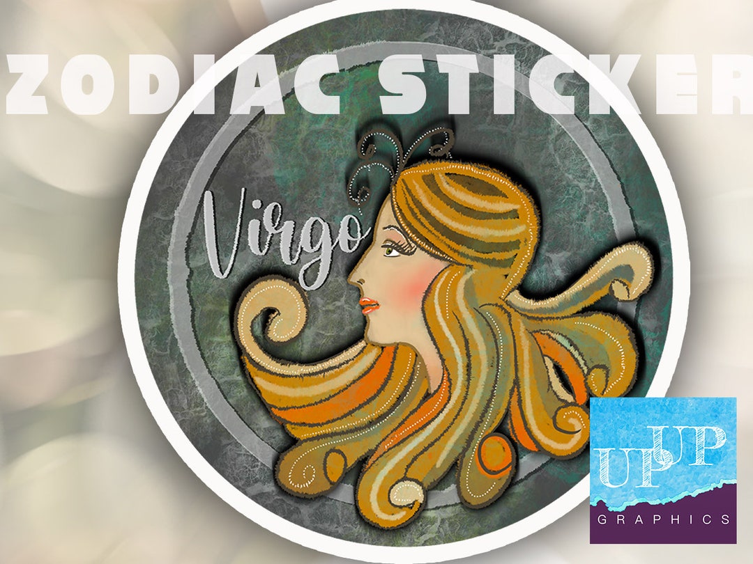 Virgo Zodiac Sticker astrology stickers Virgo celestial sticker Laptop ...