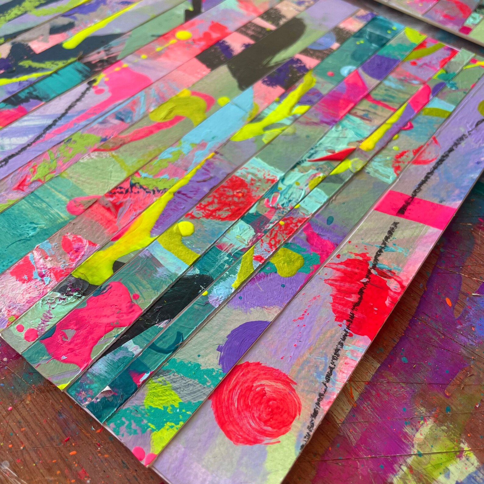 Original Abstract Collage Fine Art Hahnemühle 330gsm Paper on 1mm Board ...