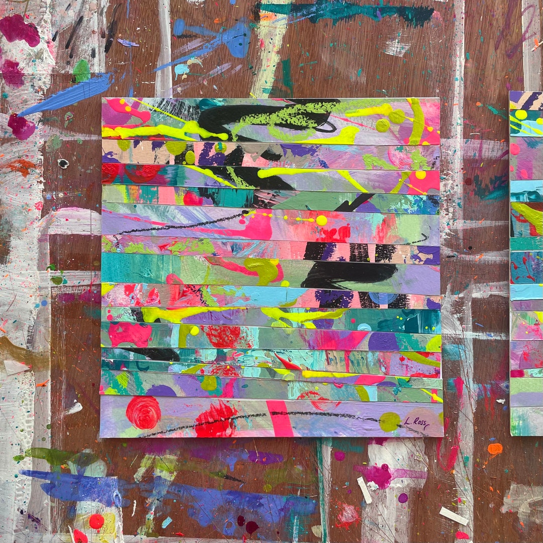 Original Abstract Collage | Fine Art Hahnemühle 330gsm Paper on 1mm ...