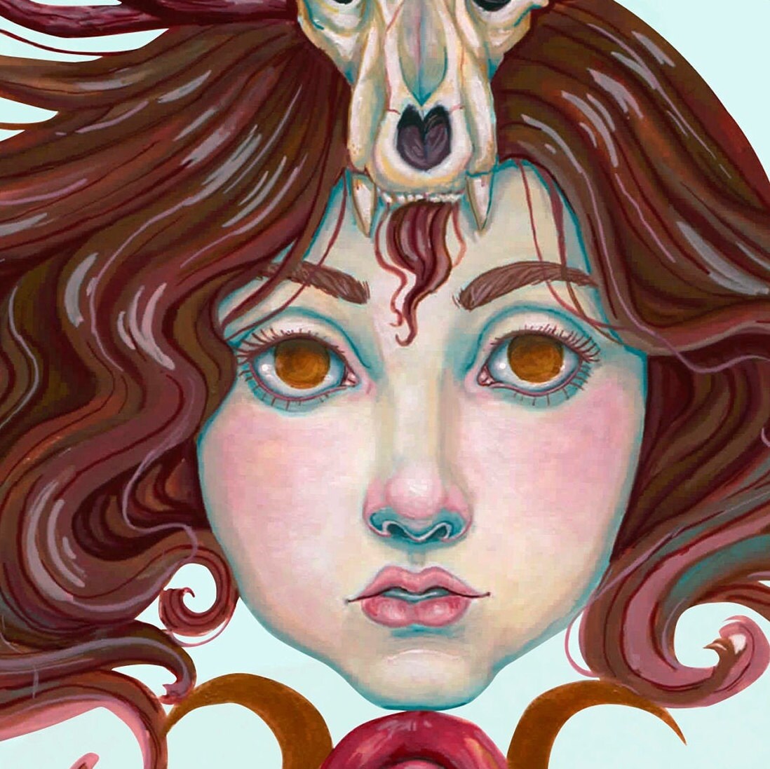 Persephone Art Nouveau Mask Art Print Proserpina Goddess of - Etsy